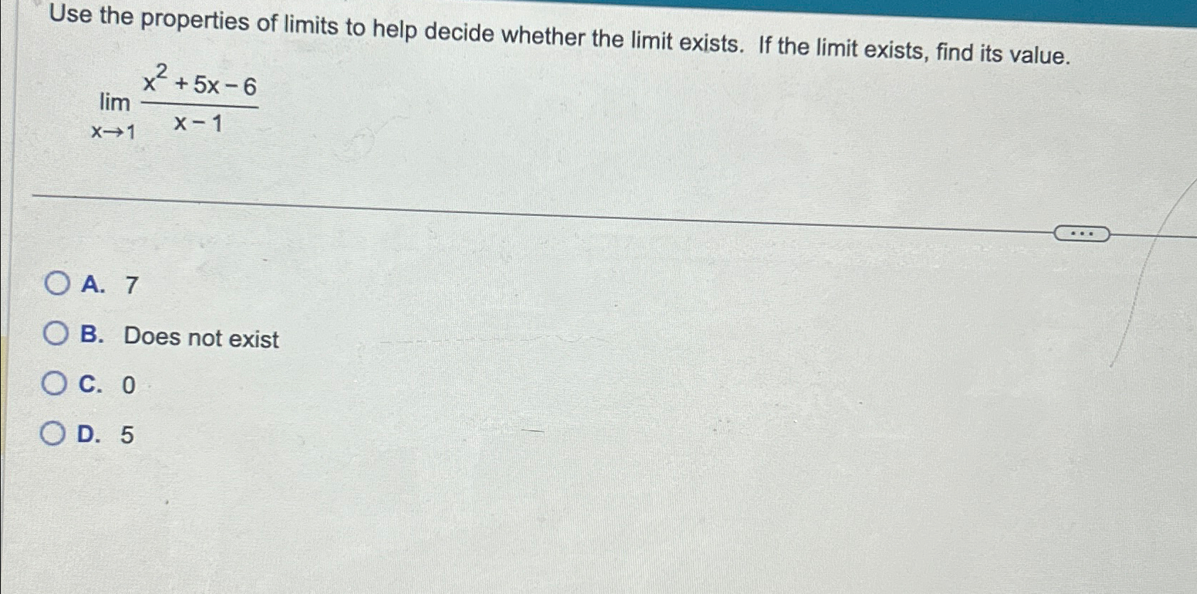 Solved Use the properties of limits to help decide whether | Chegg.com