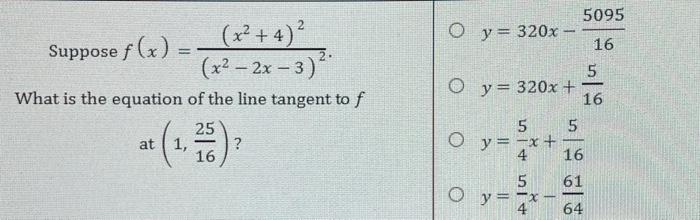 Solved Suppose f(x)=(x2−2x−3)2(x2+4)2 What is the equation | Chegg.com