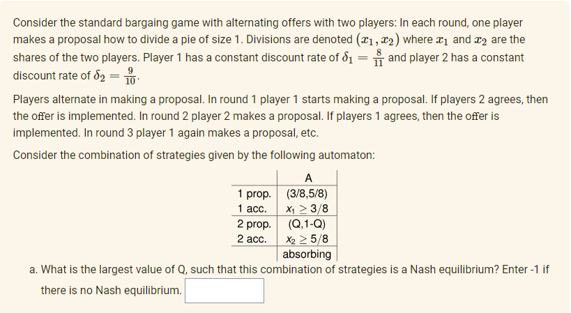 Solved This question is from game theory. Please give answer | Chegg.com