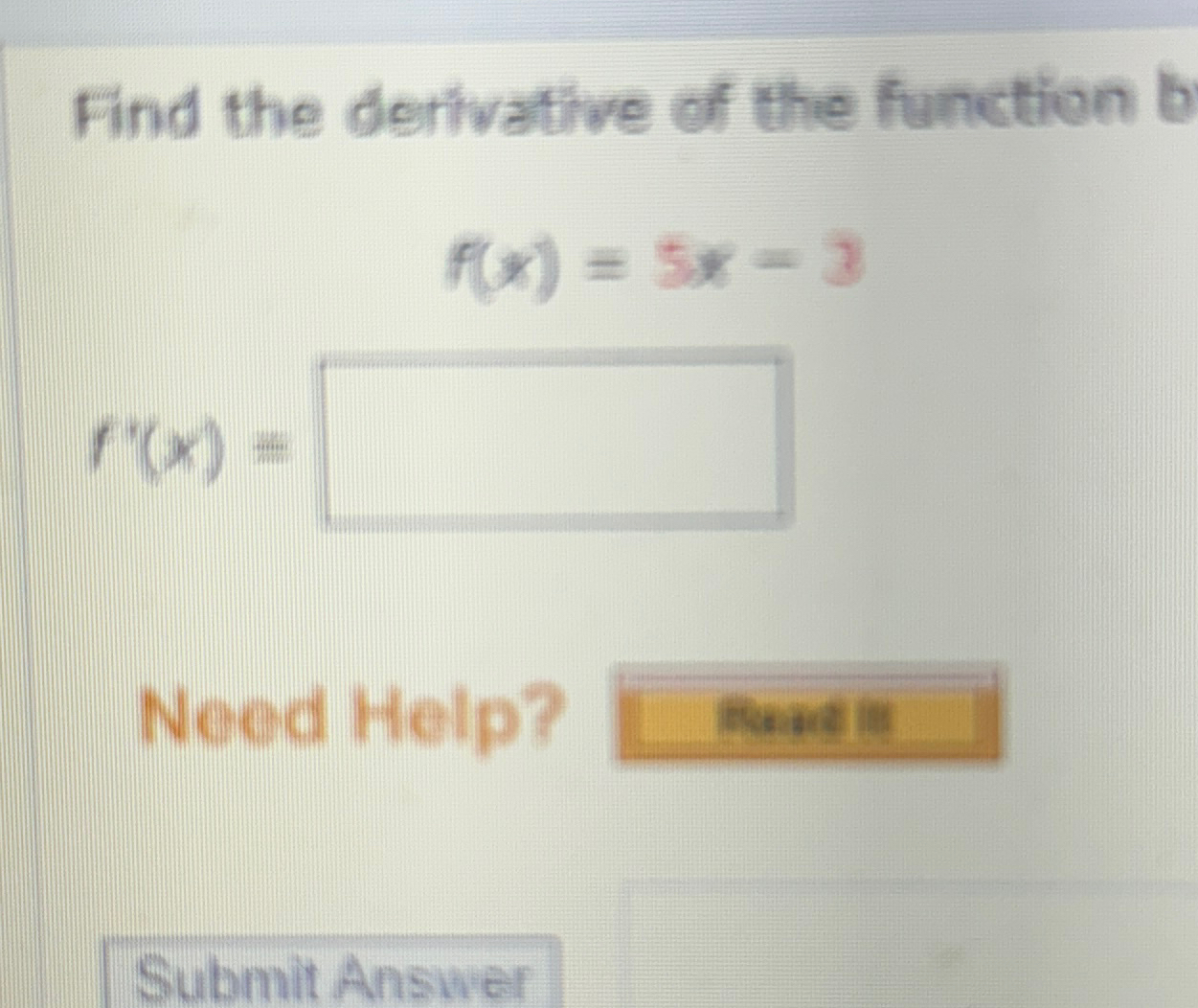 Solved Find the derivative of the | Chegg.com