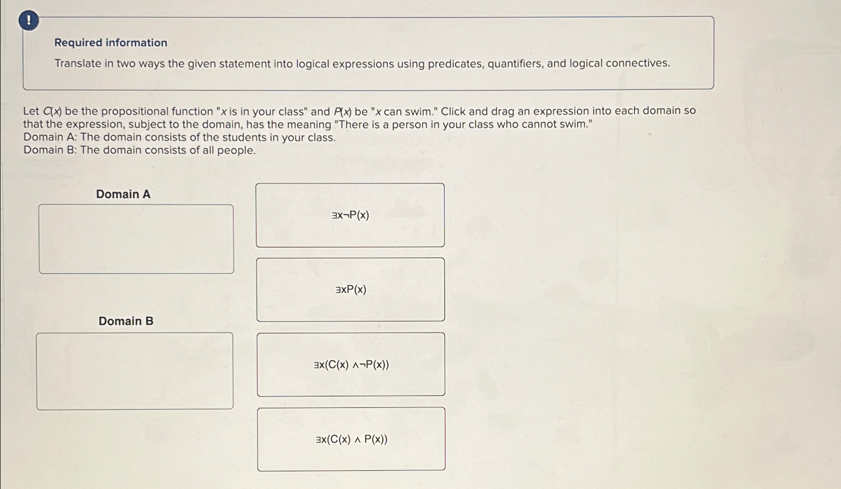 Solved !Required informationTranslate in two ways the given | Chegg.com