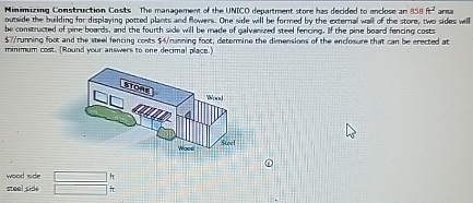 Solved Minimizing Construction Costs The management of the | Chegg.com