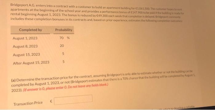 Solved (a) Determine the transaction price for the contract, | Chegg.com
