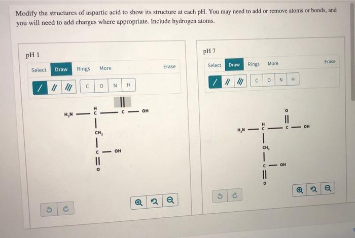 Solved Modify the structures of aspartic acid to show its | Chegg.com