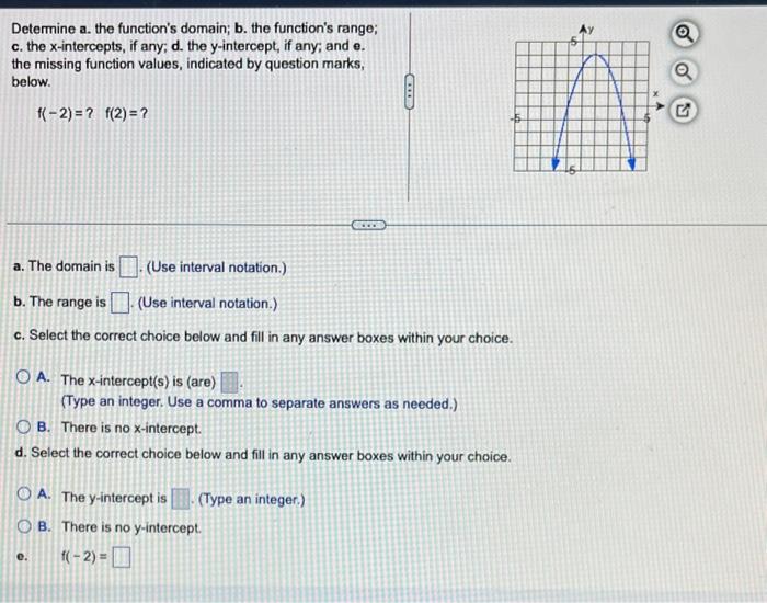 Solved Determine a. the function's domain; b. the function's | Chegg.com