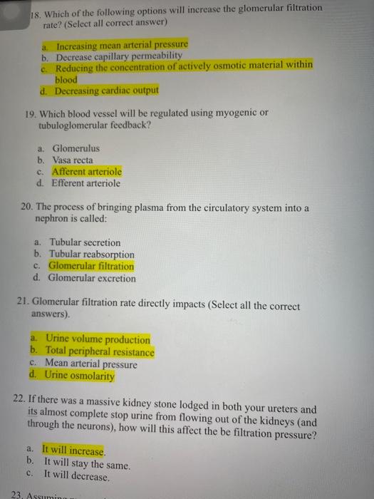 Solved 18. Which of the following options will increase the | Chegg.com