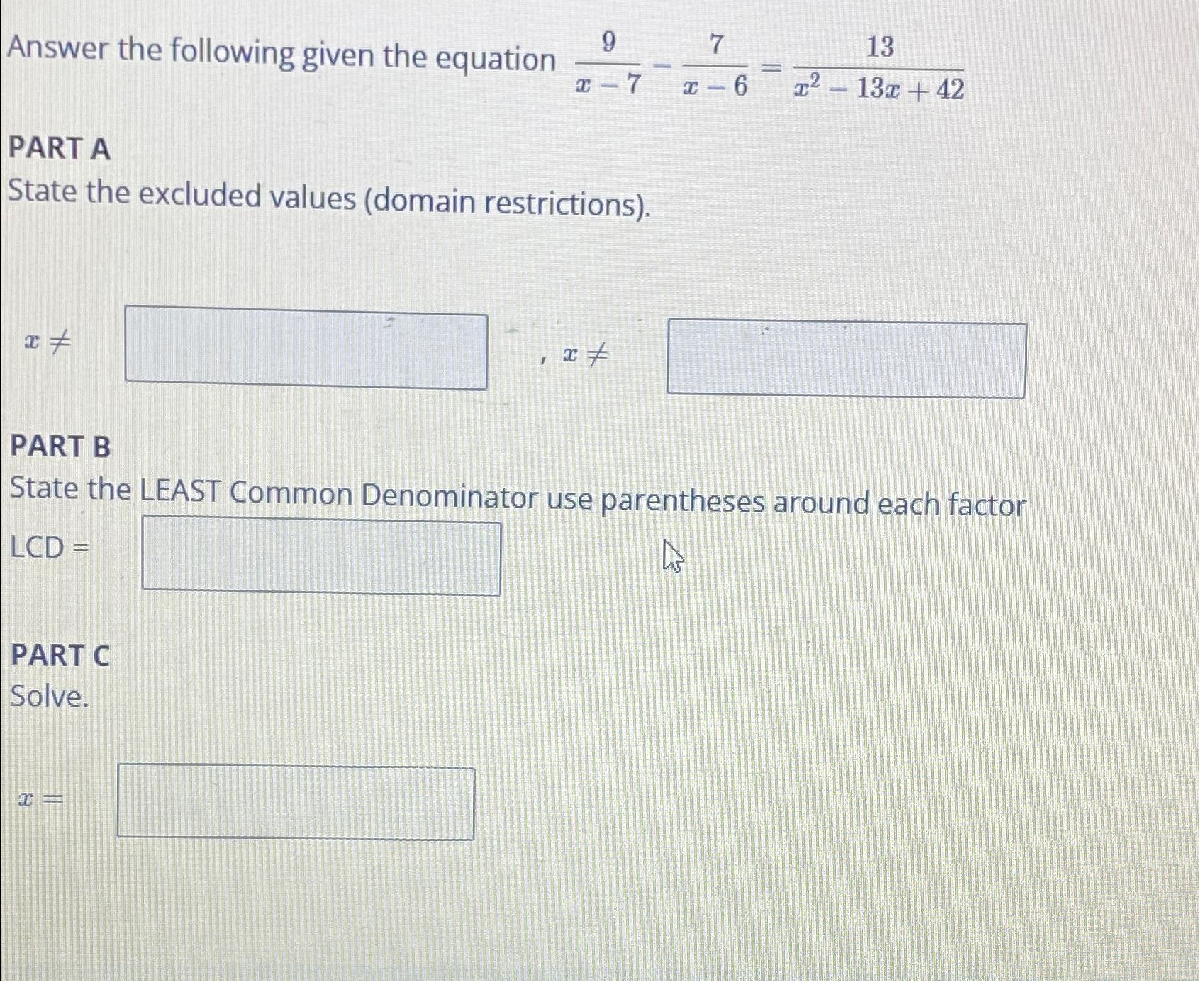 Solved Answer the following given the equation | Chegg.com