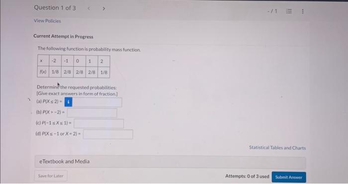 Solved The following function is probability mass function. | Chegg.com