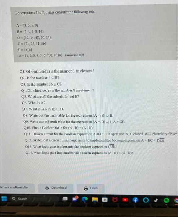 Solved For questions 1 to 7 , please consider the following | Chegg.com