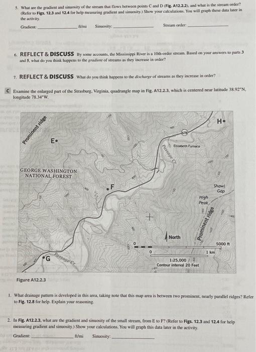 Solved 1. What is the gradient of the ancient upland surface | Chegg.com