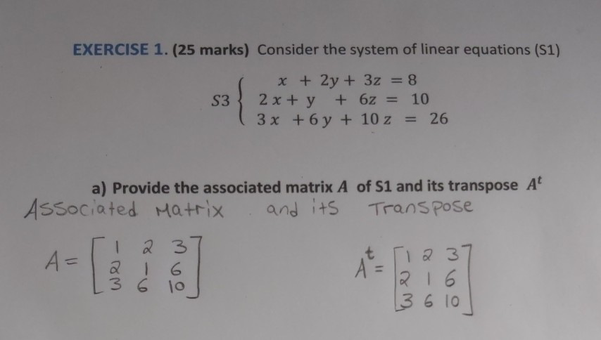 Solved h) Find the LU (Lower Upper) decomposition of the | Chegg.com