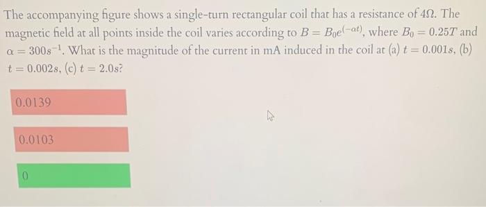 Solved The accompanying figure shows a single-turn | Chegg.com