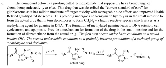 Solved 6. The compound below is a prodrug called | Chegg.com