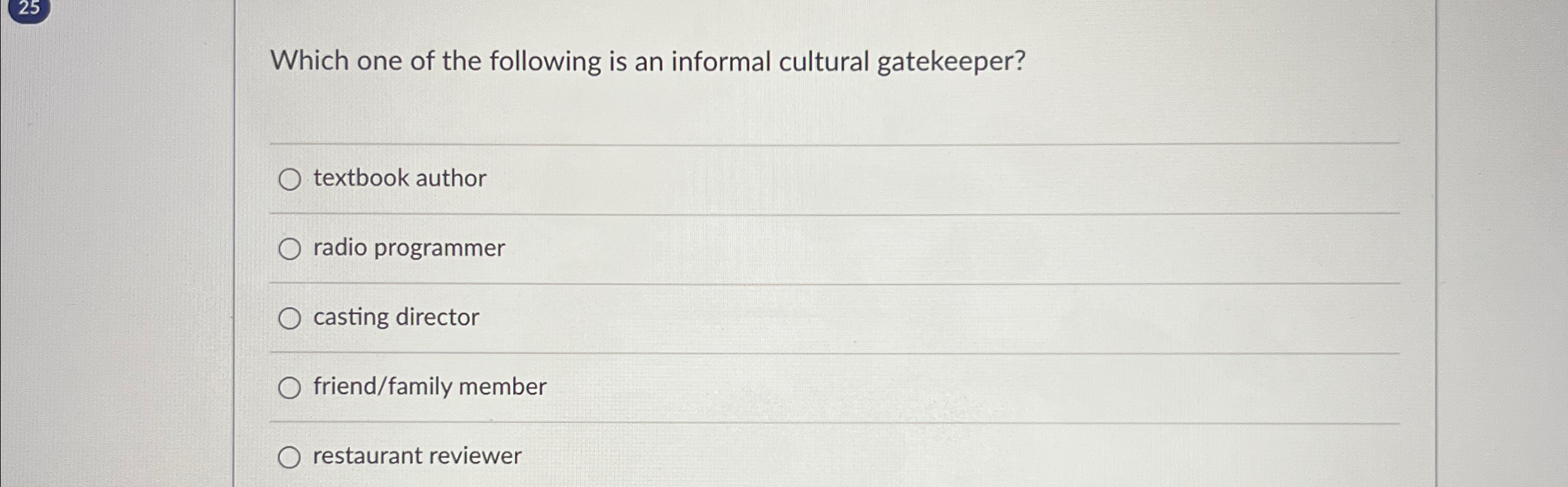 Solved Which one of the following is an informal cultural | Chegg.com