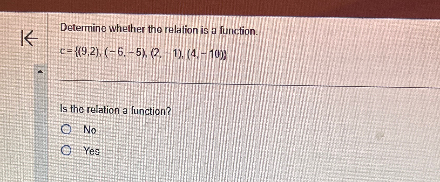 Solved Determine whether the relation is a | Chegg.com