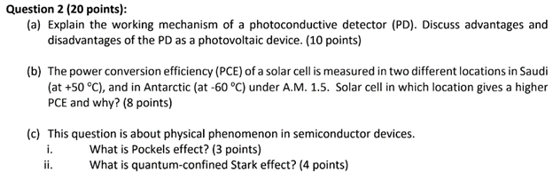 Solved Question 2 (20 ﻿points):(a) ﻿Explain the working | Chegg.com
