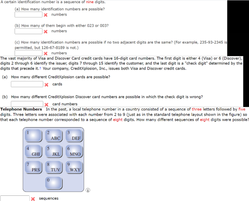 Solved A certain identification number is a sequence of nine | Chegg.com