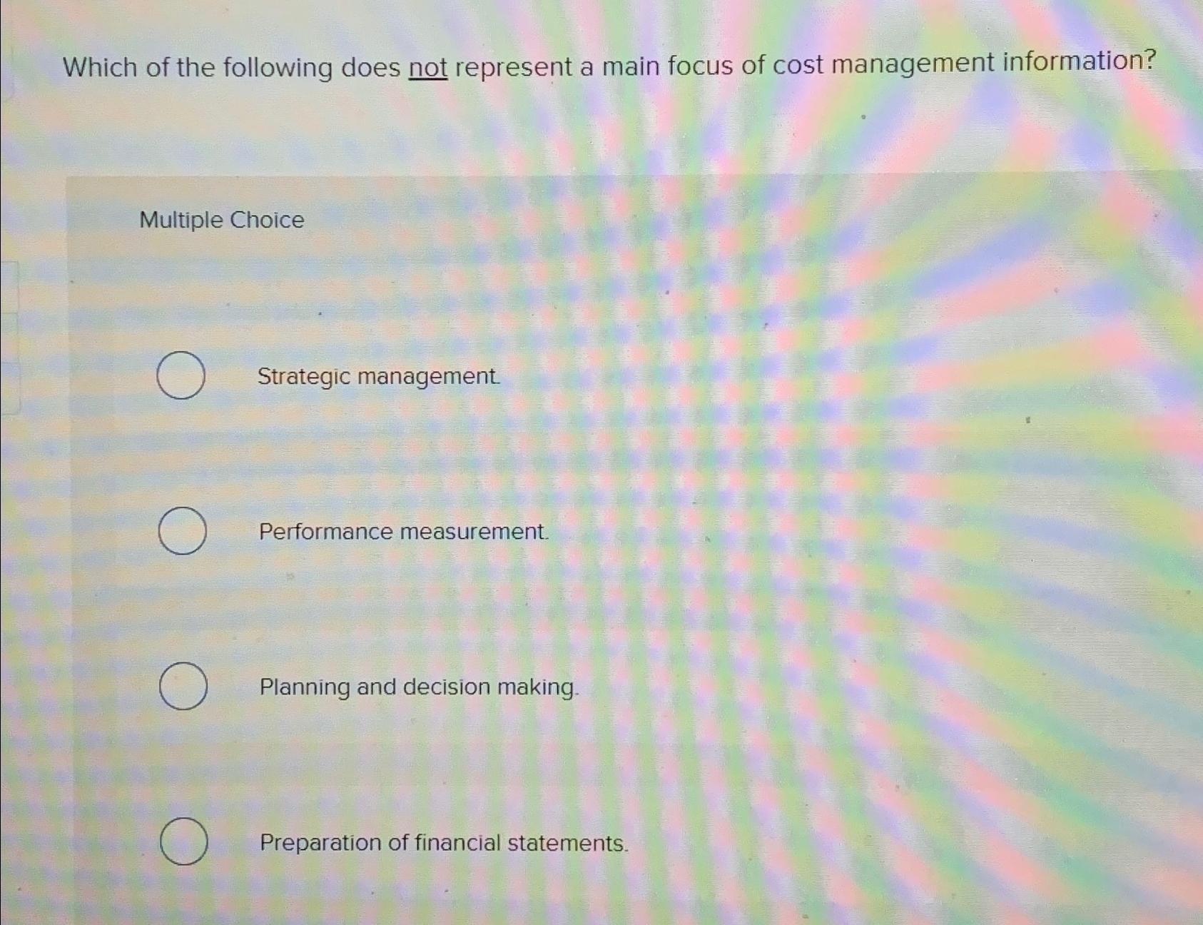 Solved Which of the following does not represent a main | Chegg.com