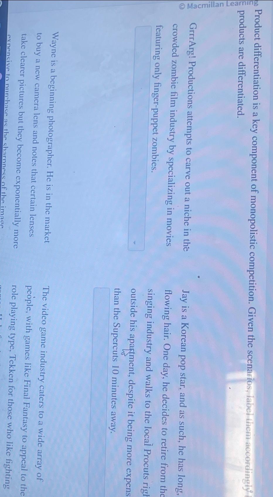 Solved Product differentiation is a key component of | Chegg.com