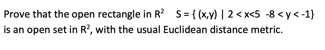 Solved Prove that the open rectangle in R2 | Chegg.com