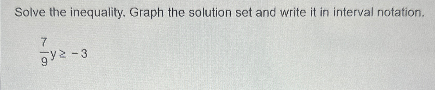 Solved Solve the inequality. Graph the solution set and | Chegg.com