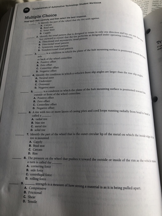 ules Matching F. Drop center G. EH2 rim H. Extended | Chegg.com