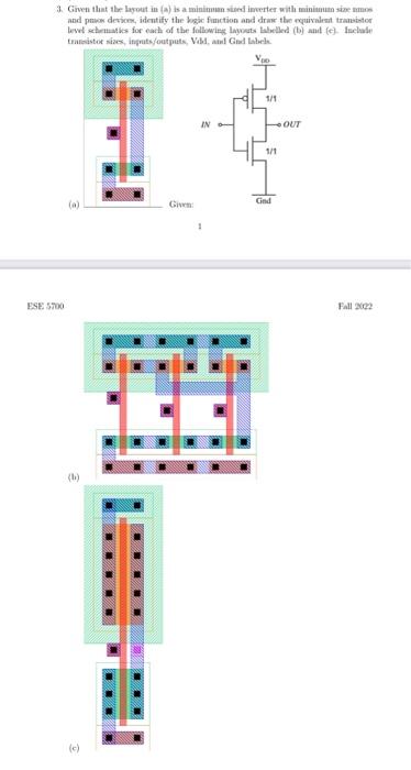Given that the layout in (a) is a minimum sized | Chegg.com
