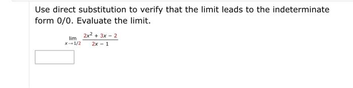 Solved Use direct substitution to verify that the limit | Chegg.com