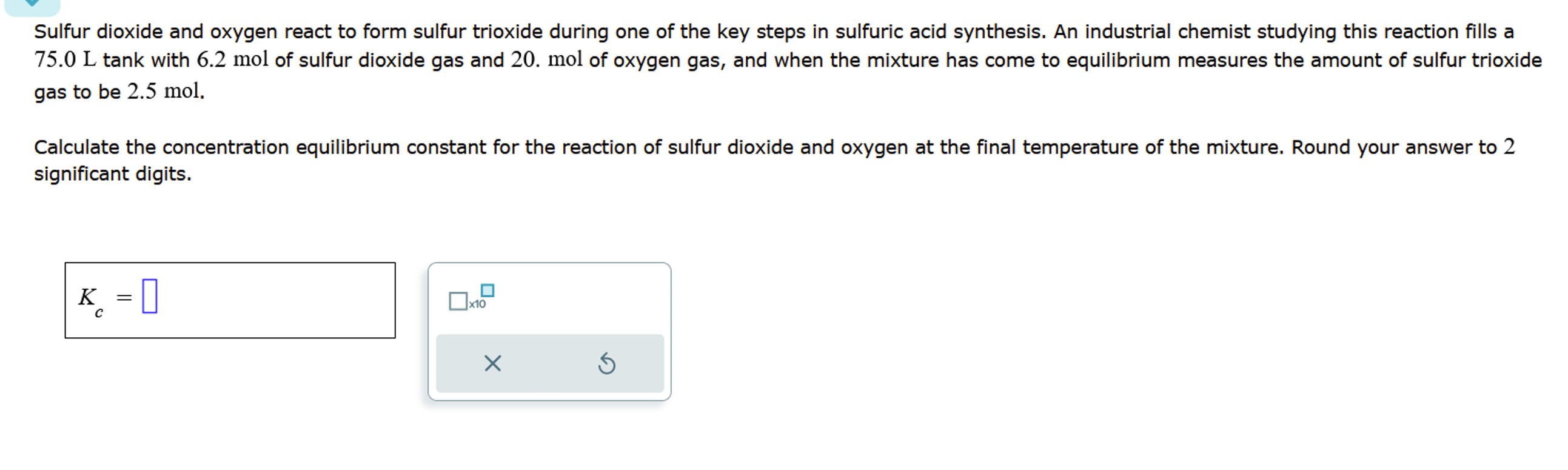 Solved Sulfur dioxide and oxygen react to form sulfur | Chegg.com