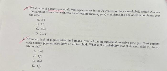 Solved 2. If flower color exhibits partial dominance, a | Chegg.com