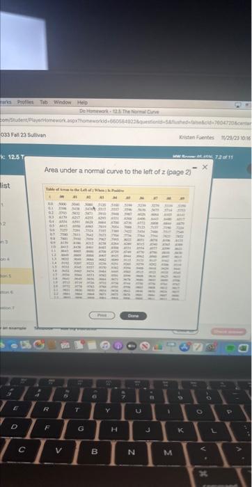 Solved Use the standard normal table to find the specified | Chegg.com