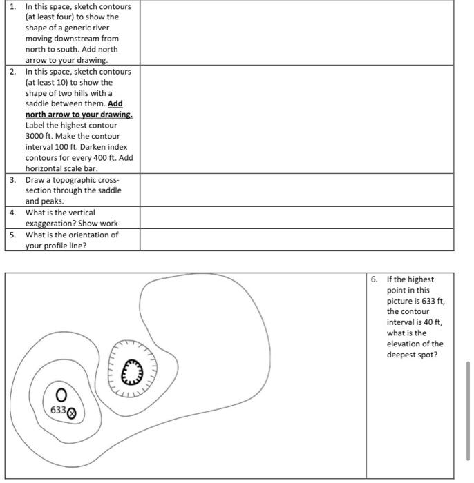 Solved Topographic Maps Lab Exercises MODELS (At home, | Chegg.com