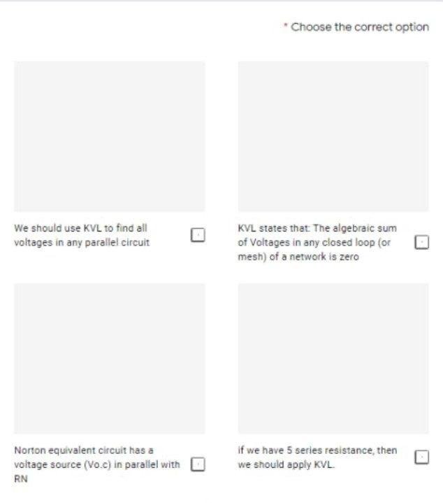 Solved Choose the correct option We should use KVL to find | Chegg.com