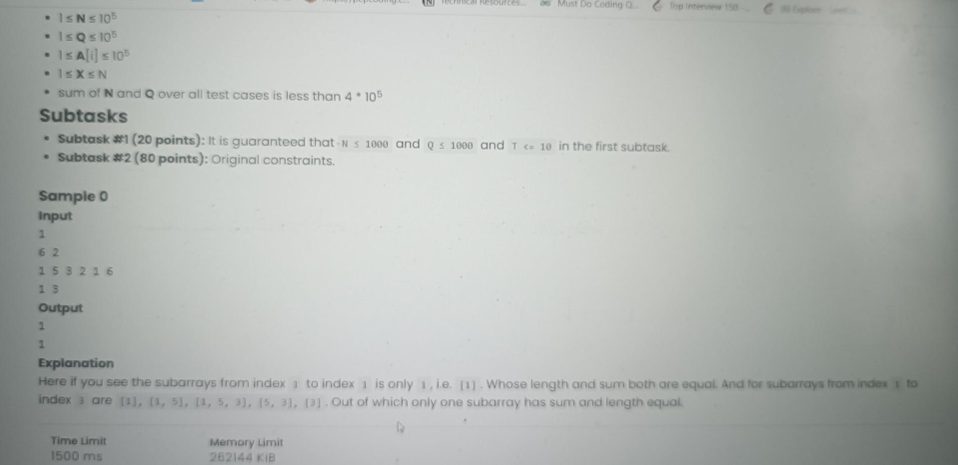 Solved Contests > ICPC AlgoQueen 2024-Prelims > Balanced | Chegg.com