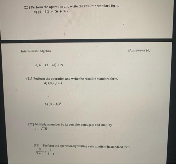 Solved Radicals and Complex Numbers Radicals and Rational | Chegg.com
