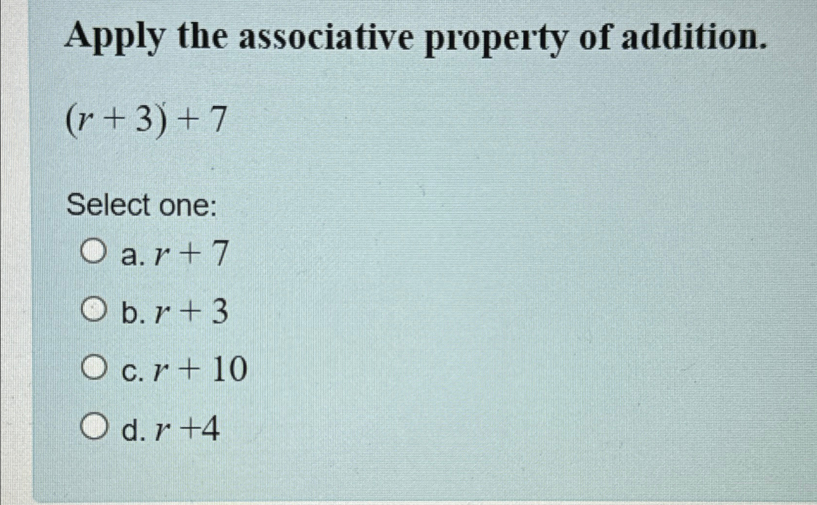 Solved Apply the associative property of | Chegg.com