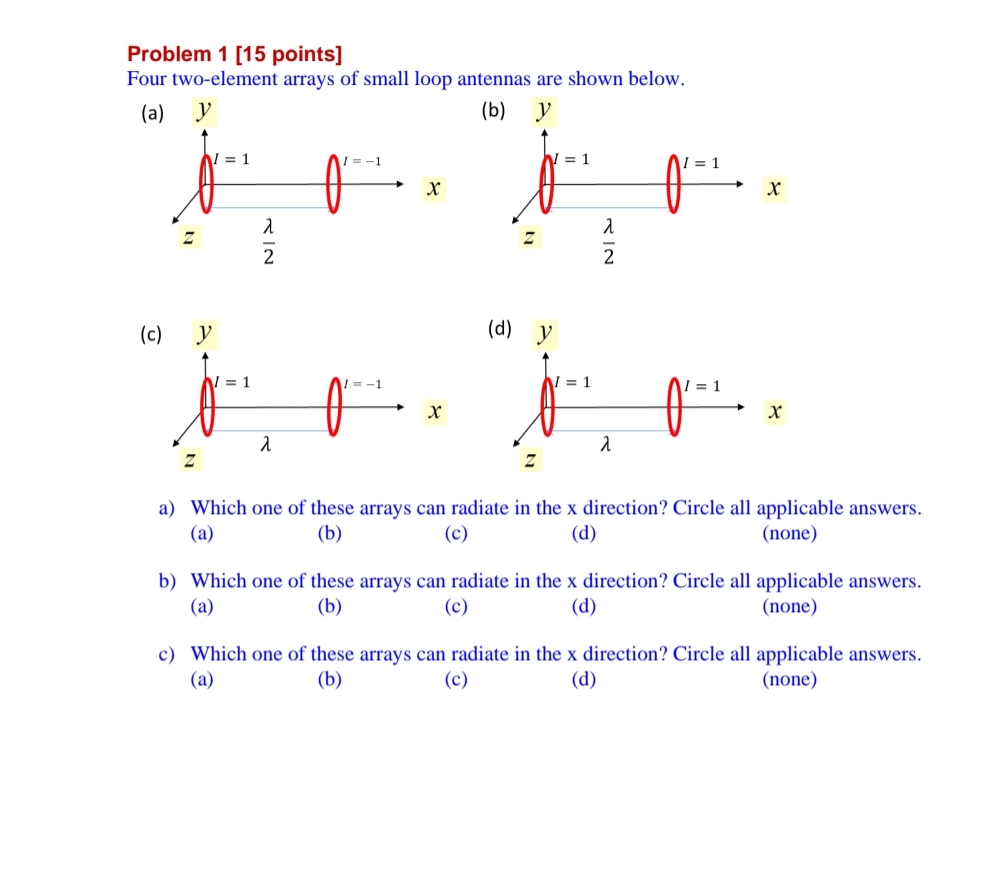 Solved Problem 1 [15 ﻿points]Four two-element arrays of | Chegg.com