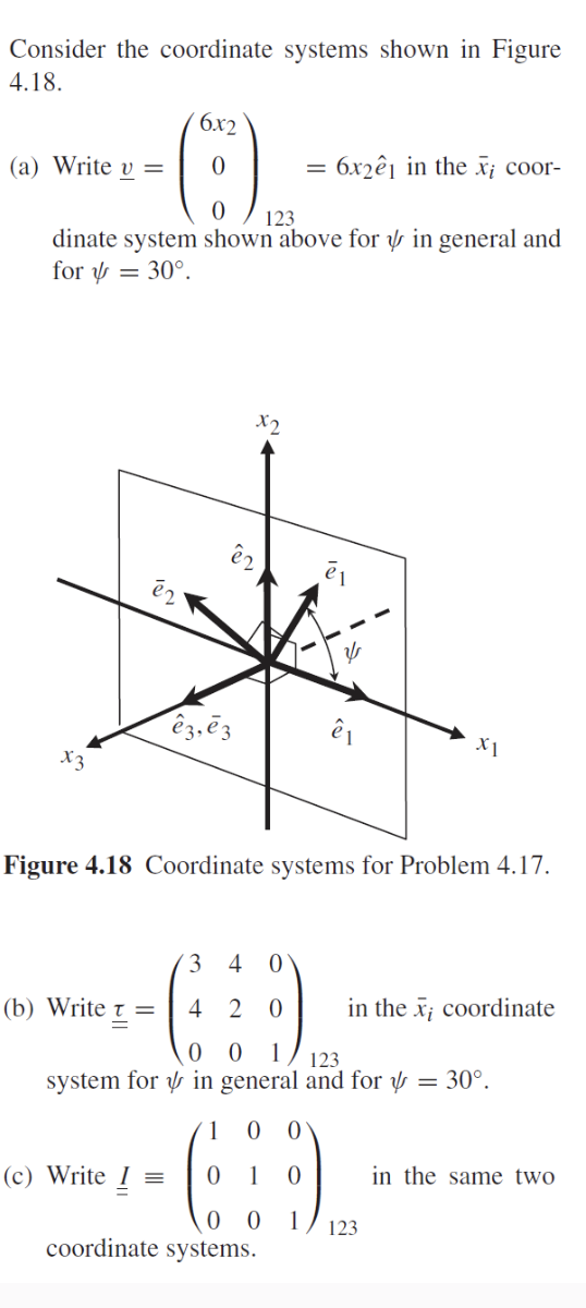 Consider the coordinate systems shown in Figure | Chegg.com