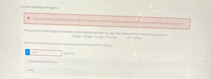 Solved Methane burns with oxygen to produce carbon dioxide | Chegg.com