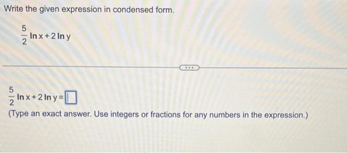 Solved Write the given expression in condensed form. | Chegg.com