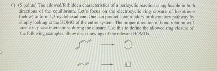 Solved 6) (5 points) The allowed/forbidden characteristics | Chegg.com