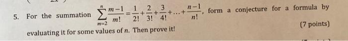 Solved form a conjecture for a formula by 5. For the | Chegg.com