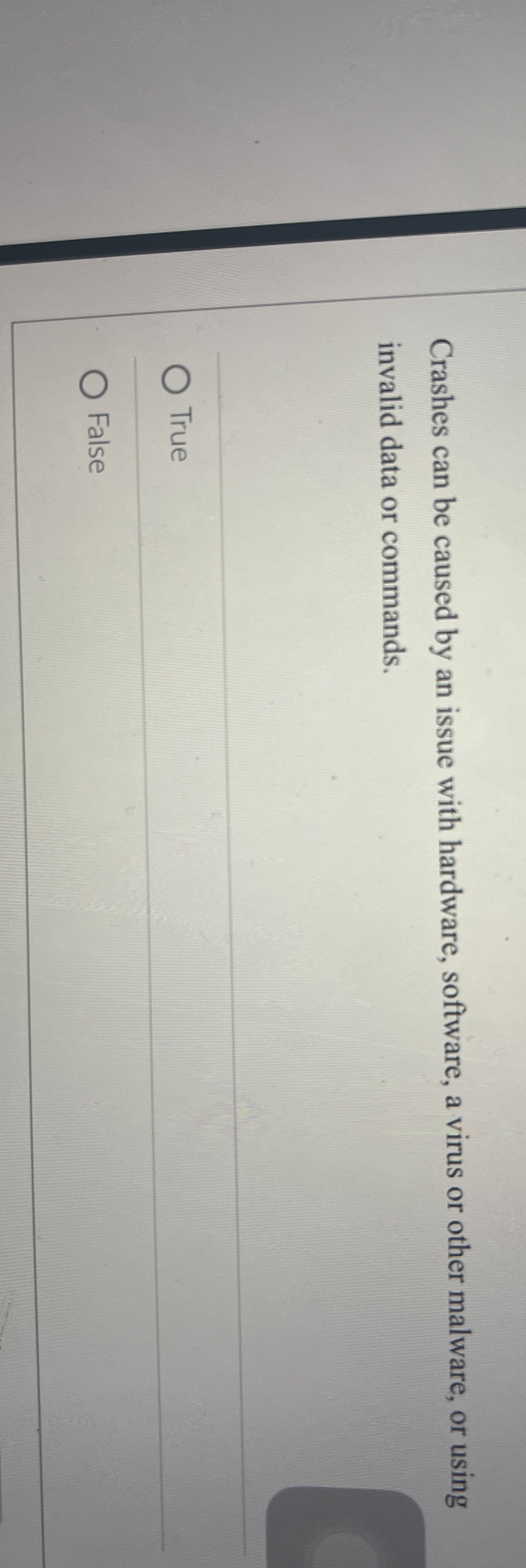 Solved Crashes can be caused by an issue with hardware, | Chegg.com