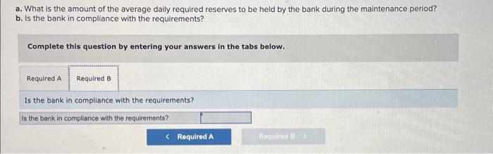 Solved The average daily reserves at the Fed for the 14-day | Chegg.com