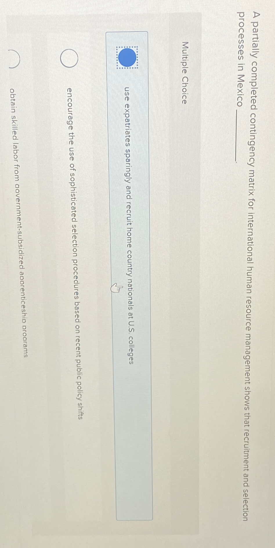 Solved A partially completed contingency matrix for | Chegg.com
