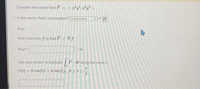 Solved Consider the vector field Fˉ= x2y3,x3y2 - Is this | Chegg.com