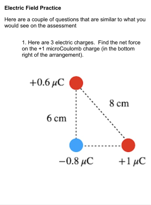 Solved 1. Here are 3 electric charges. Find the net force on | Chegg.com