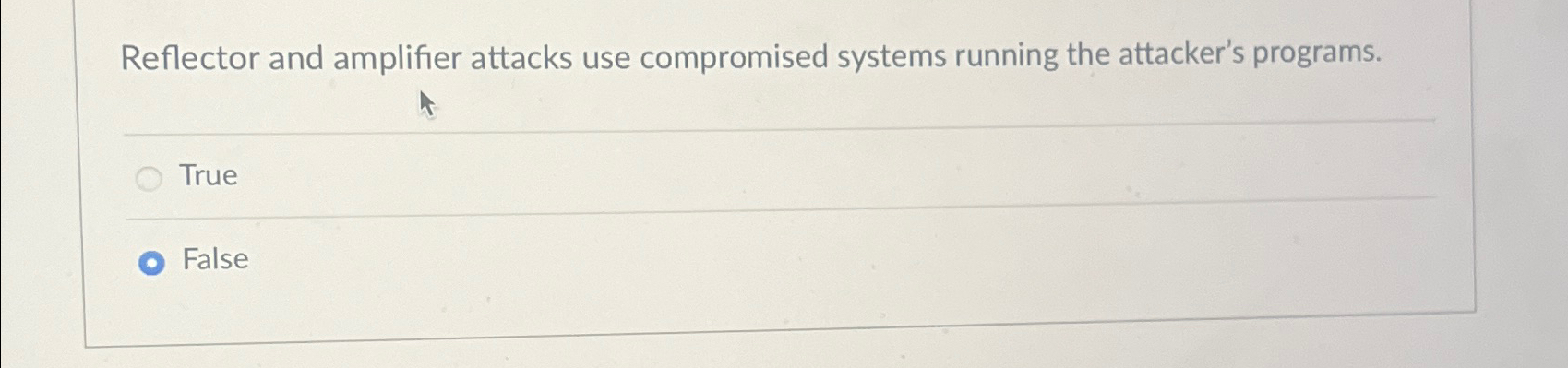 Solved Reflector and amplifier attacks use compromised | Chegg.com