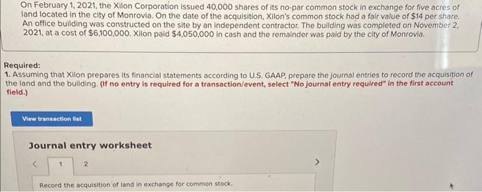 Solved On February 1, 2021, the Xilon Corporation issued | Chegg.com