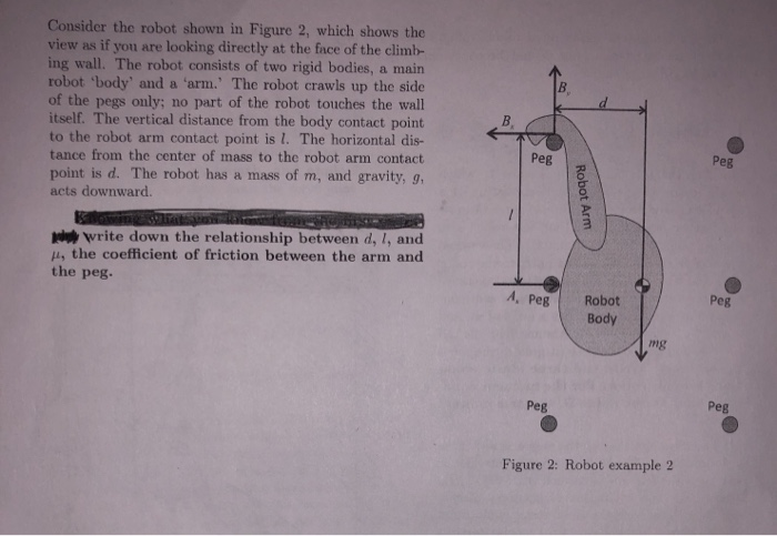 Consider the robot shown in Figure 2, which shows the | Chegg.com